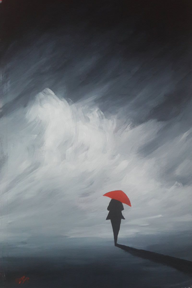 Red Brolly – J P Mclaughlin Art